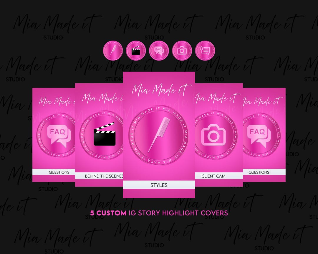 Custom Instagram Story Highlight Covers, Custom Highlight Covers for ...
