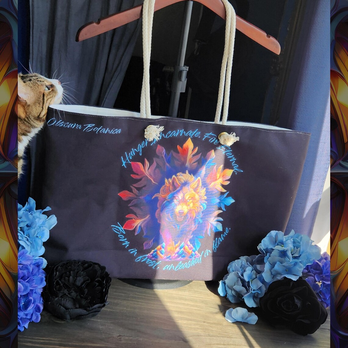 Oversized Tote Bag | Gothic Travel Bag | Dark Fantasy Carryall | Witchy ...