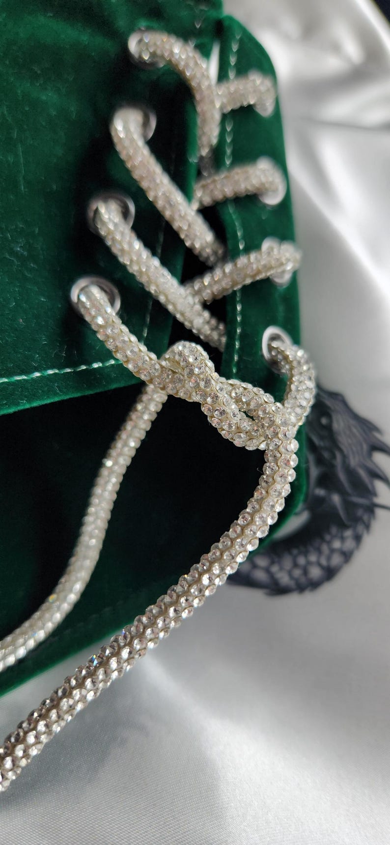 Emerald Velvet Wizard Cuffs – Snake & Wand Embroidered Arm Wraps ...