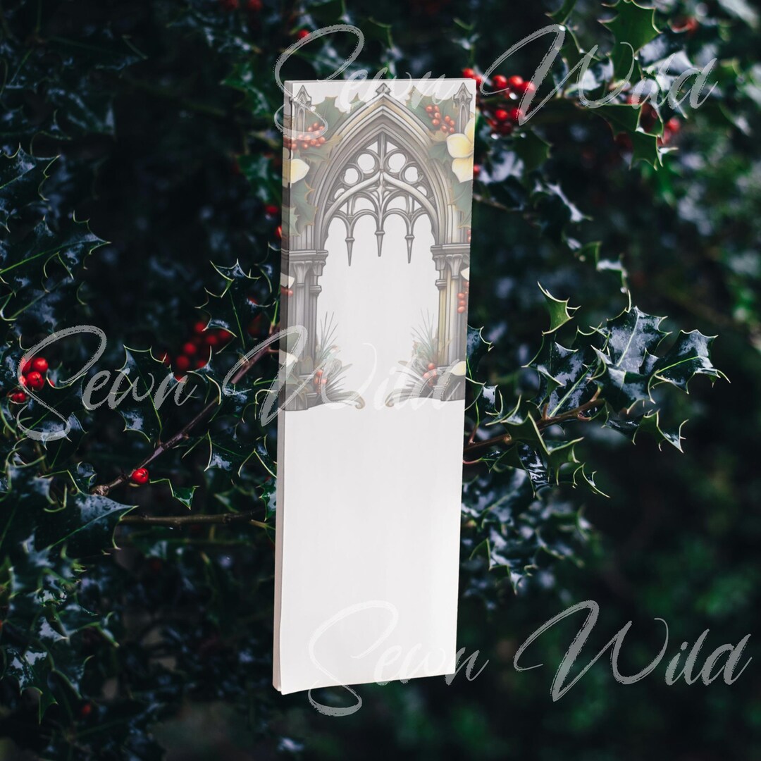 Gothic Post-it® Note Pads, December Flower Notes, Holly and Narcissus ...