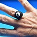 8 Ball Ring, Polymer Clay, Billiards Ring, Pool Ball Ring, Pool Ball ...