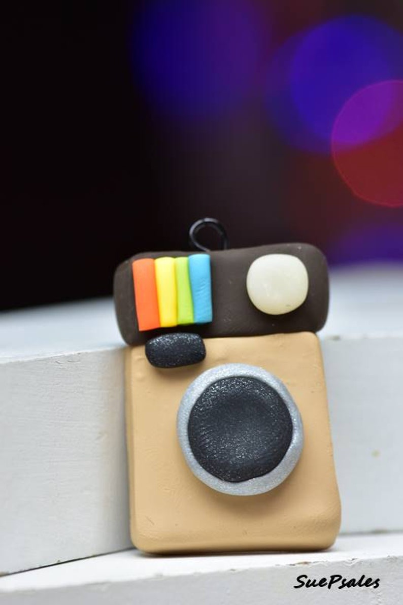 Camera Ornament, Charm, Brooch, Necklace or Keychain, Your Choice. Hand ...