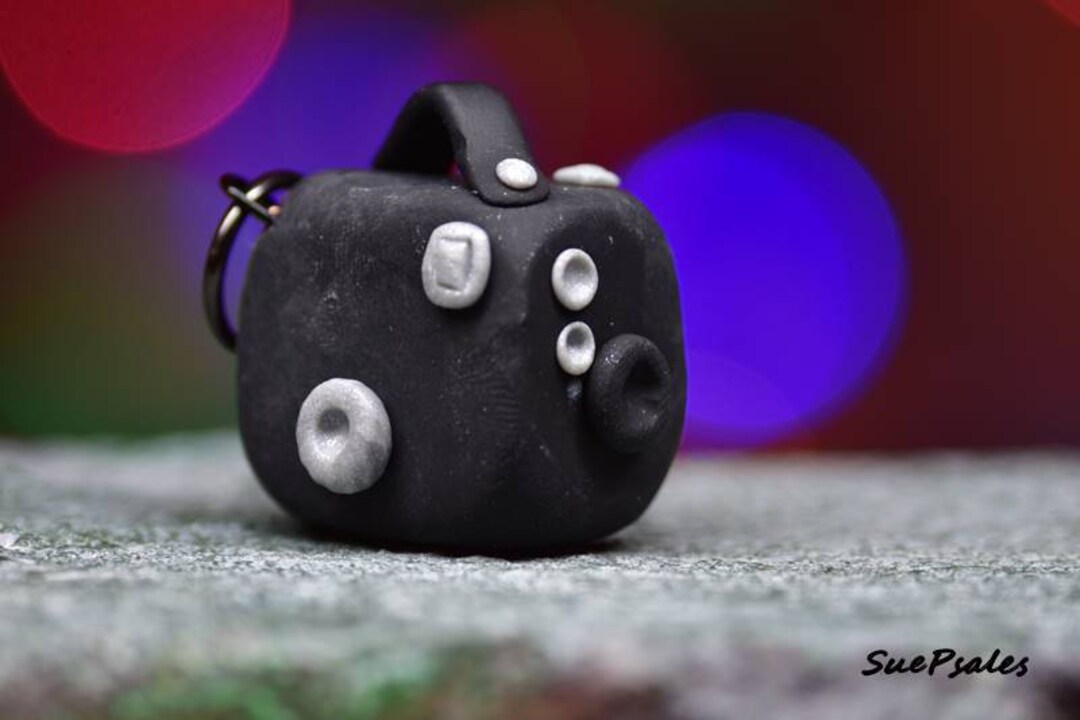 Polymer Clay Camera Ornament, Vintage Box Camera Ornament, Miniature ...