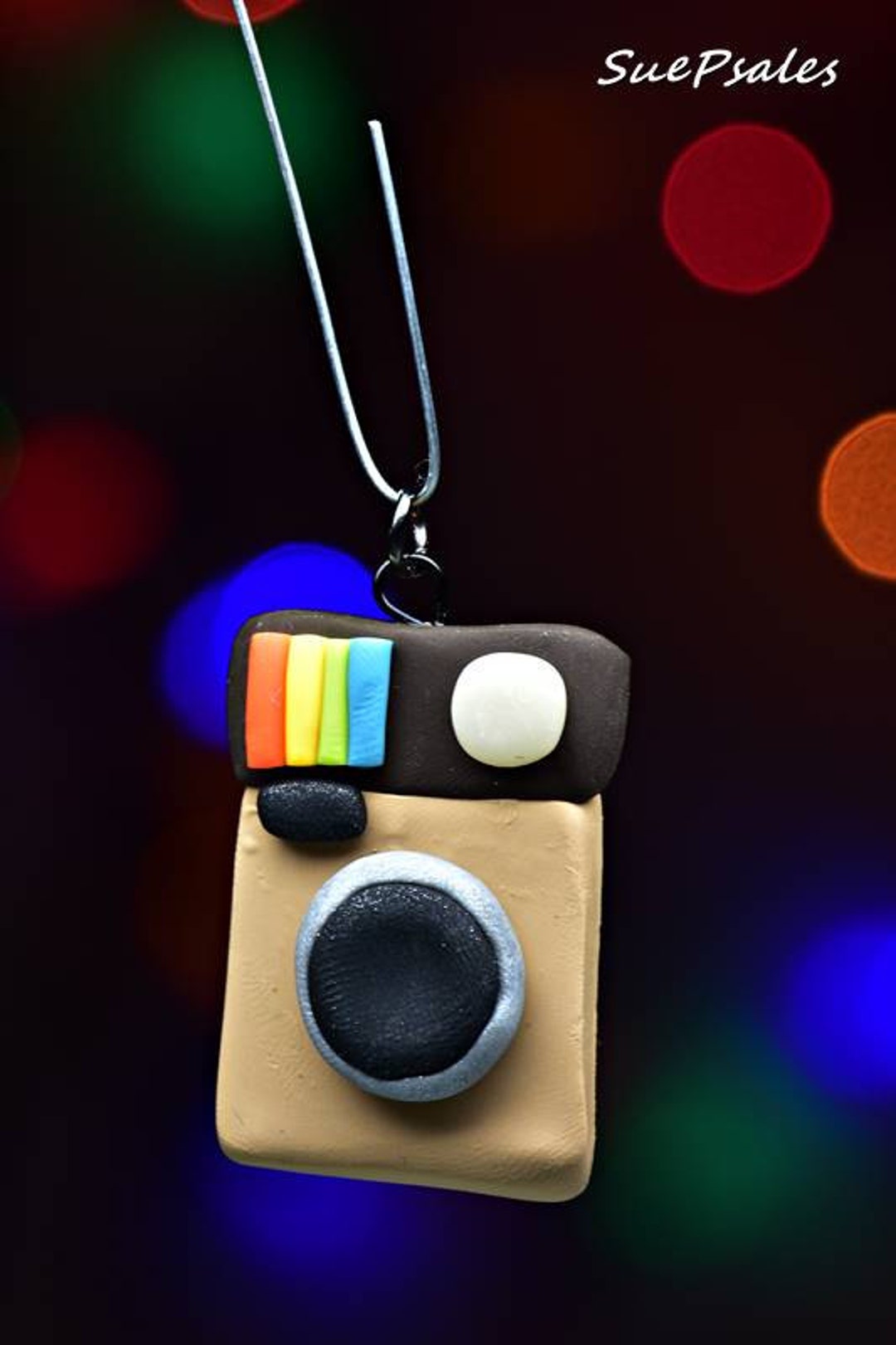 Camera Ornament, Charm, Brooch, Necklace or Keychain, Your Choice. Hand ...