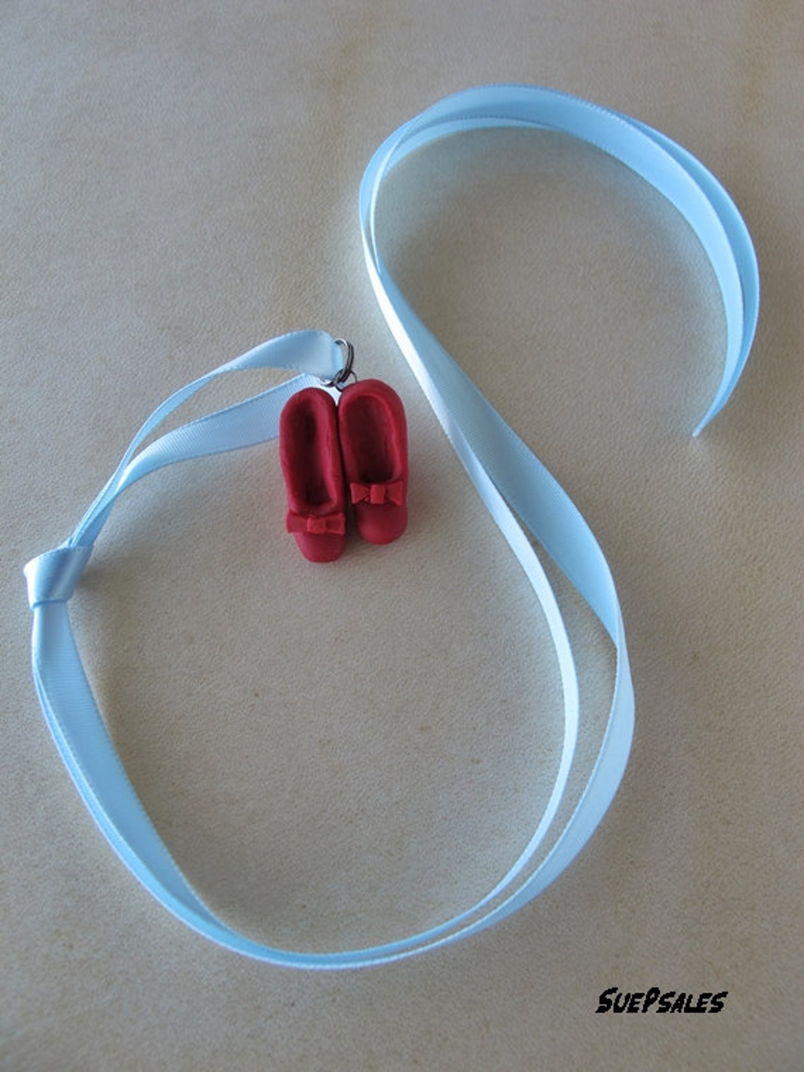 Red Shoes Pendant, Hand Sculpted Polymer Clay, Miniature Shoes, Ruby ...