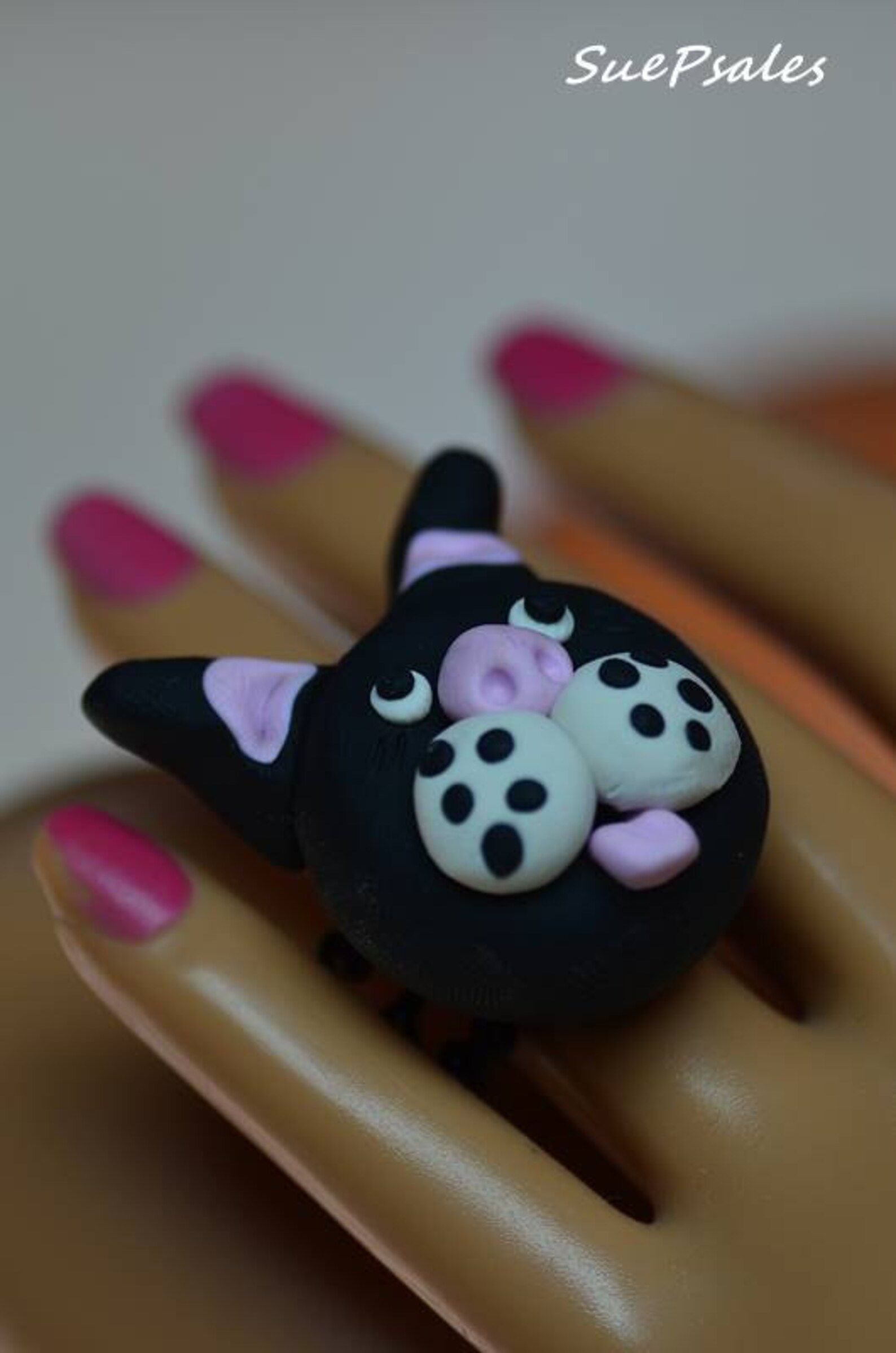 Black Cat Ring Black Cat Jewelry Black Cat Polymer Clay - Etsy Canada
