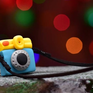 Polymer Clay Camera Ornament, Camera Ornament, Miniature Camera ...