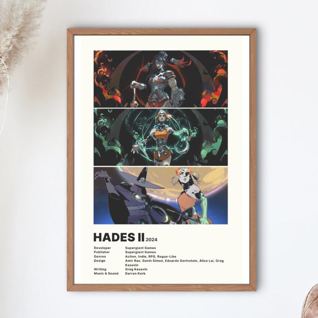 Hades II Game Poster: Minimalist Indie Gaming Artwork - Etsy