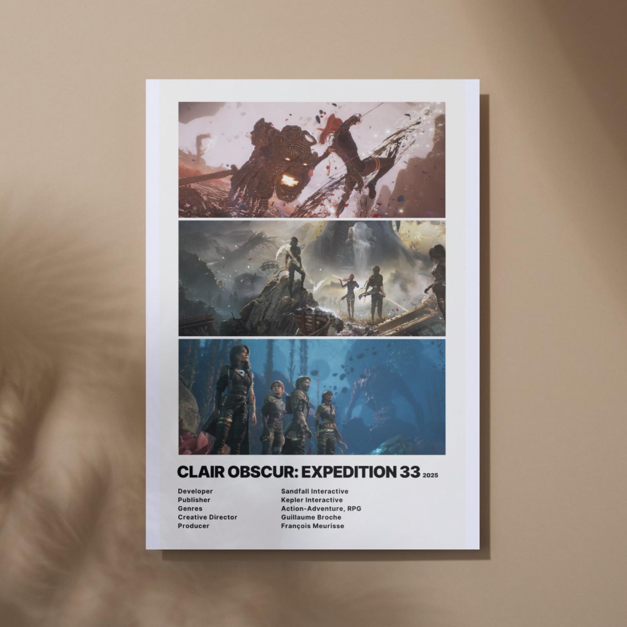 Clair Obscur Expedition 33 Game Poster | Minimalist Wall Art Print for ...