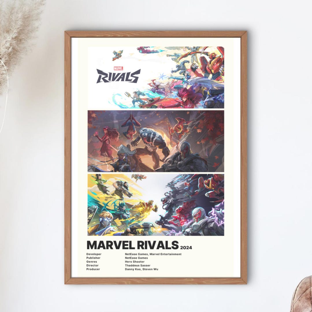 Marvel Rivals (2024) Game Aesthetic Print | Indie Gaming Poster ...