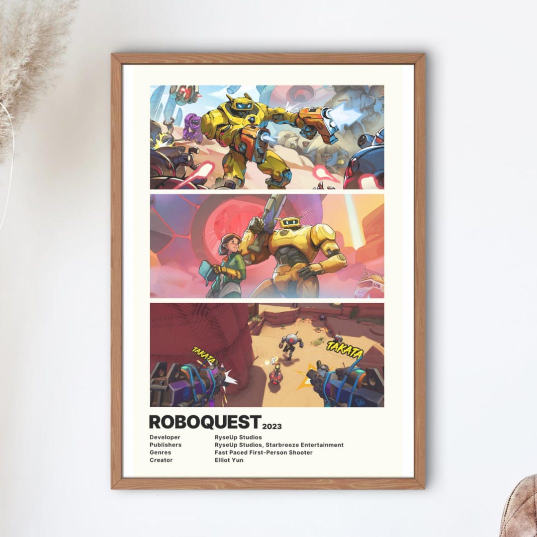 Roboquest Game Aesthetic Print | Indie Gaming Poster | Hanging Wall ...