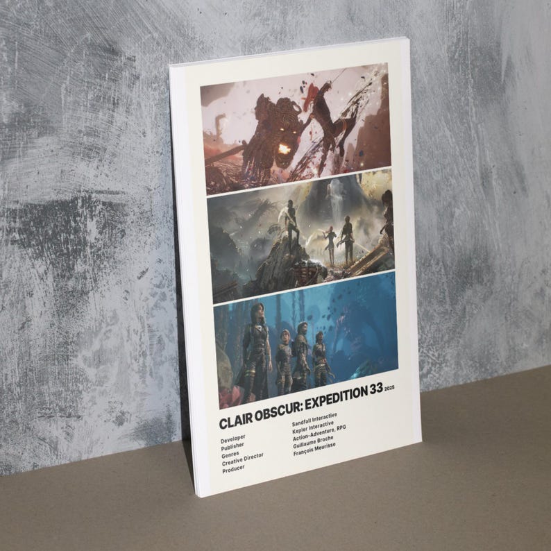 Clair Obscur Expedition 33 Game Poster | Minimalist Wall Art Print for ...