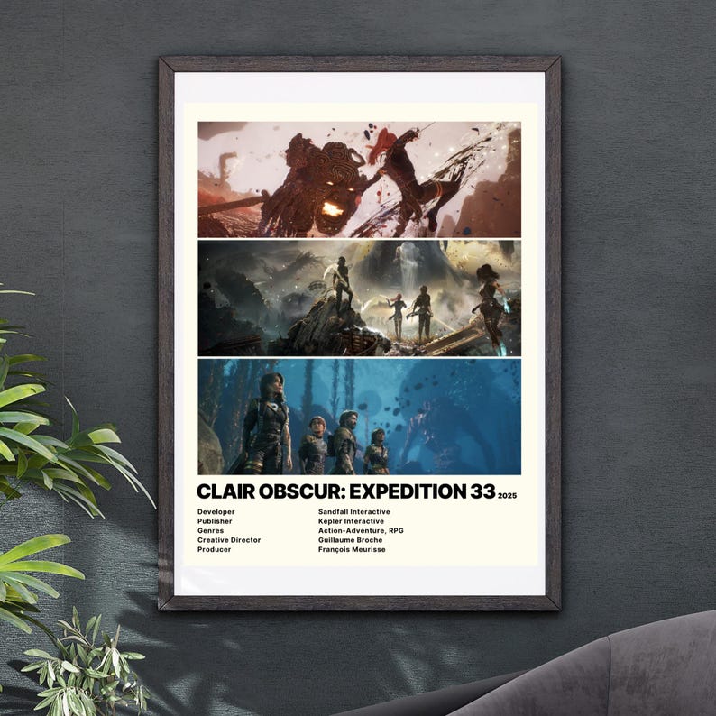 Clair Obscur Expedition 33 Game Poster: Minimalist Gaming Art Print - Etsy
