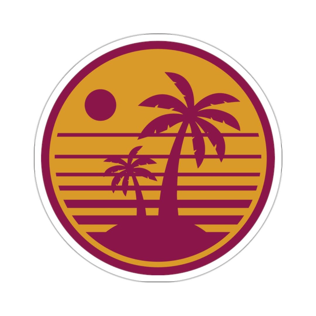 Tropical Beach Decal - Sunset Palm Tree Vinyl Sticker, Laptop Decal ...