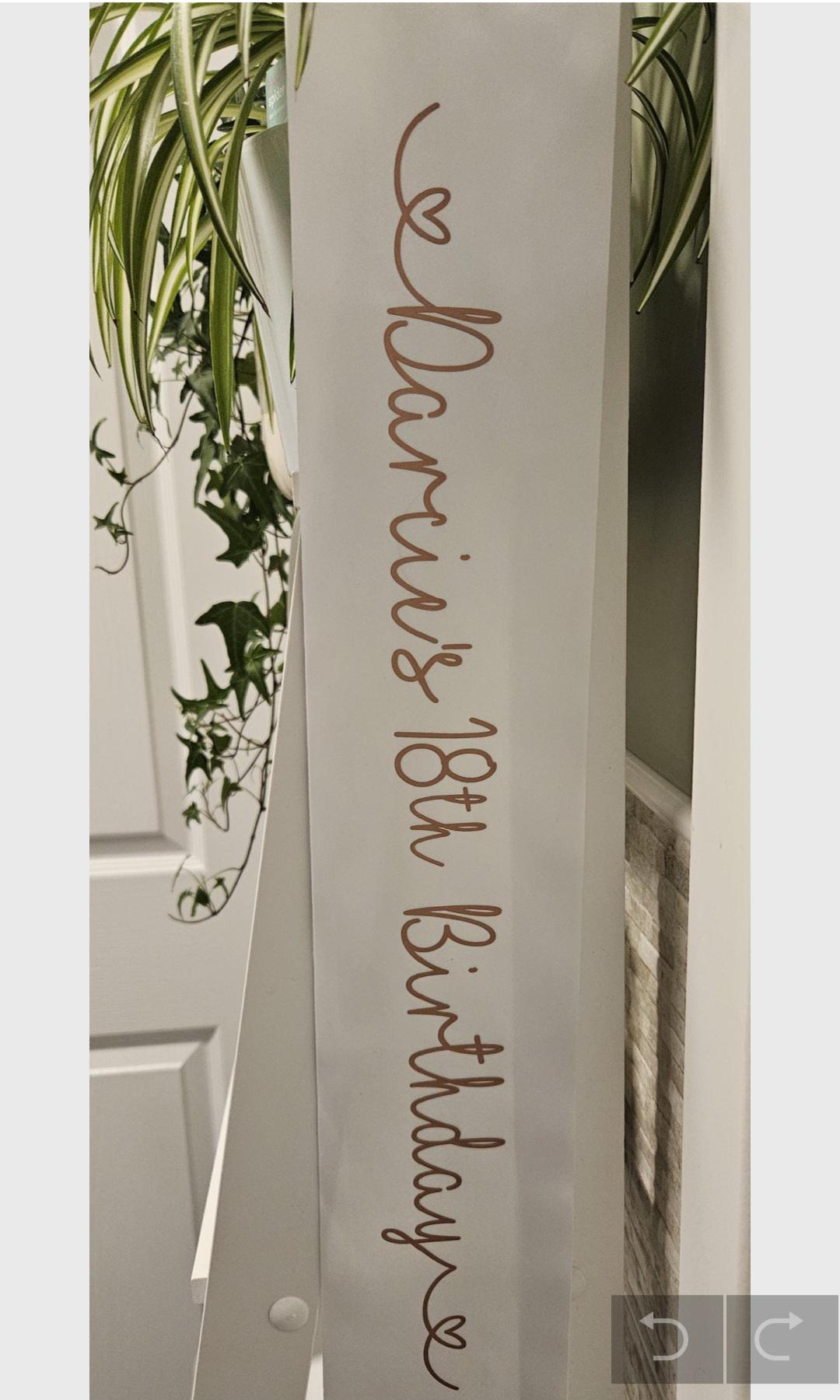 Custom Personalised Birthday Sash | Celebration Sash | Milestone ...