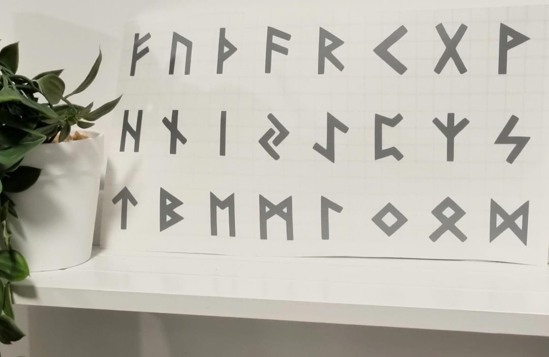 Full Set of Rune Decals | Runic Alphabet Decals | 24 X Futhark Decals ...
