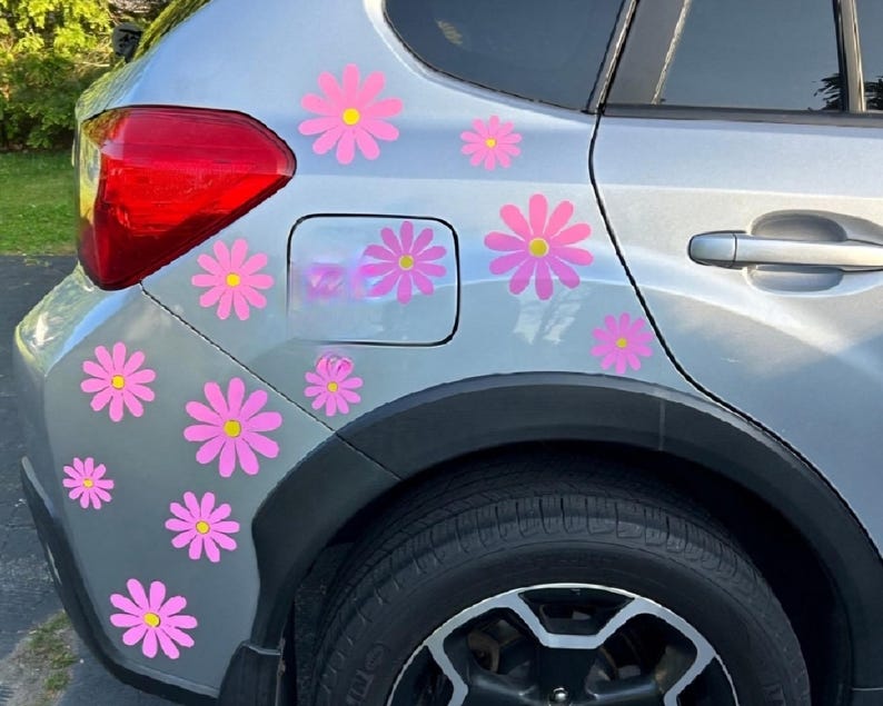 12 X Daisy Car Decals | Toybox Decals | Window Daisy Stickers | Caravan ...