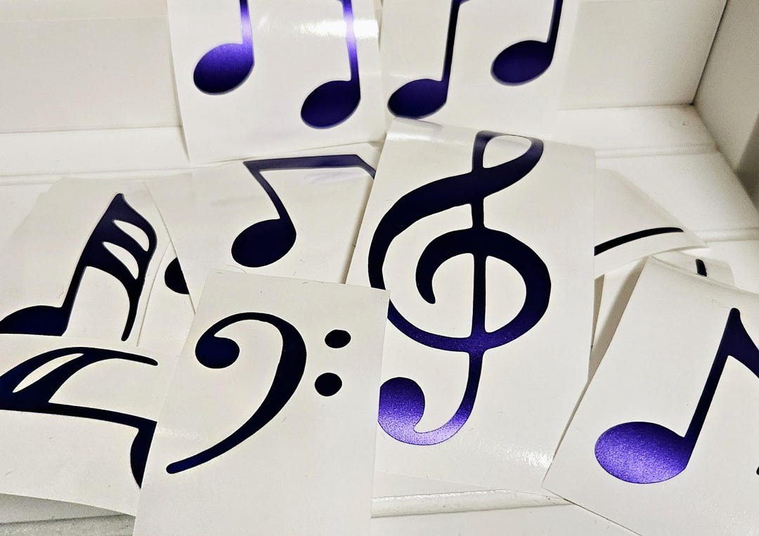 Music Note Car Decal | Music Notes Wall Stickers | Individual Musical ...