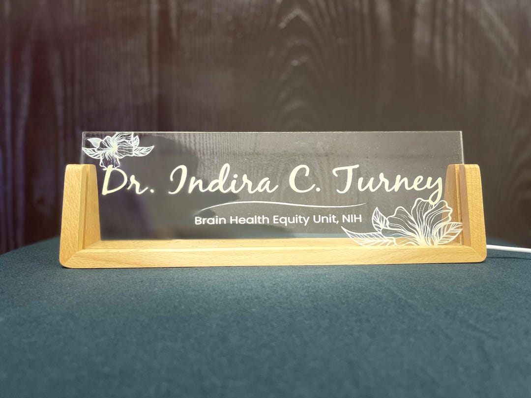 Personalized Desk Name Plate With LED Light. - Etsy