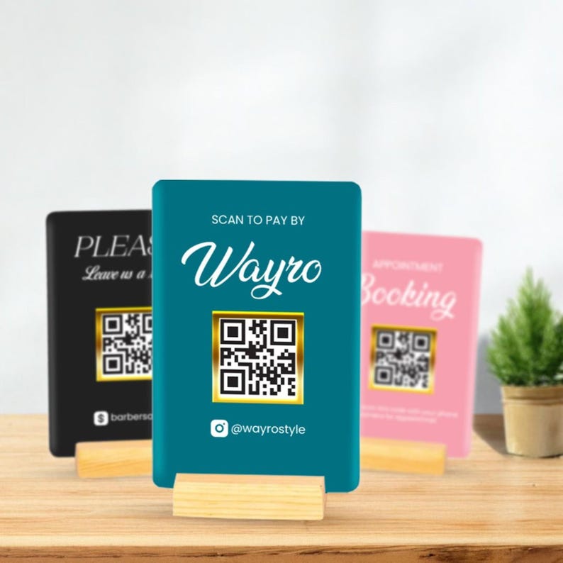 Social Media QR Code Sign | Mini QR Code Sign | Beauty Sign| Business ...
