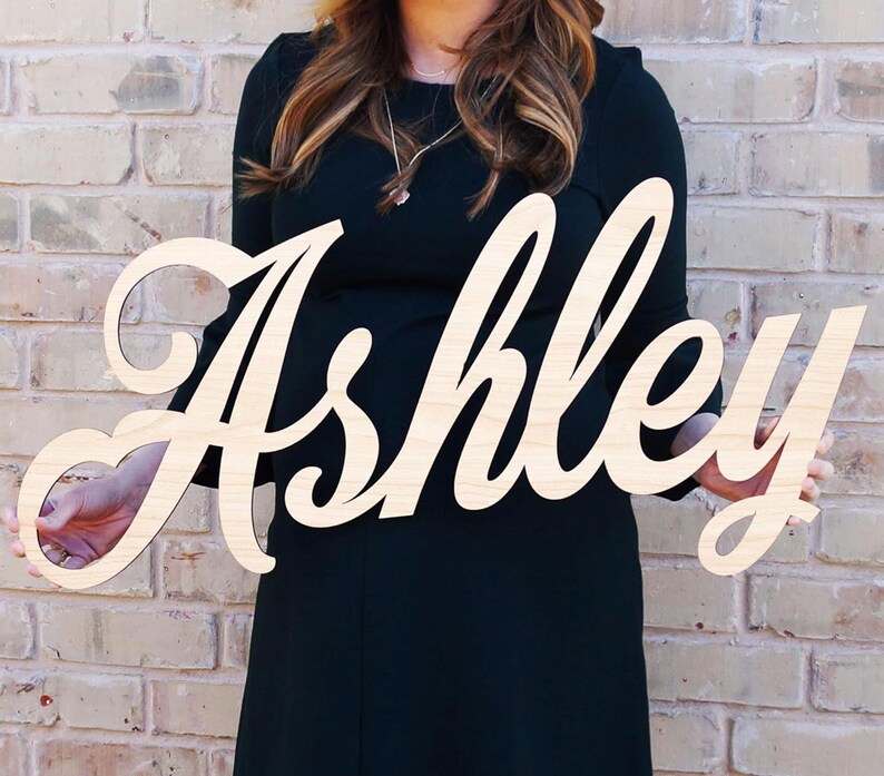 Custom Wooden Name Cutout Sign - Personalized Word Name Phrase Cutout ...