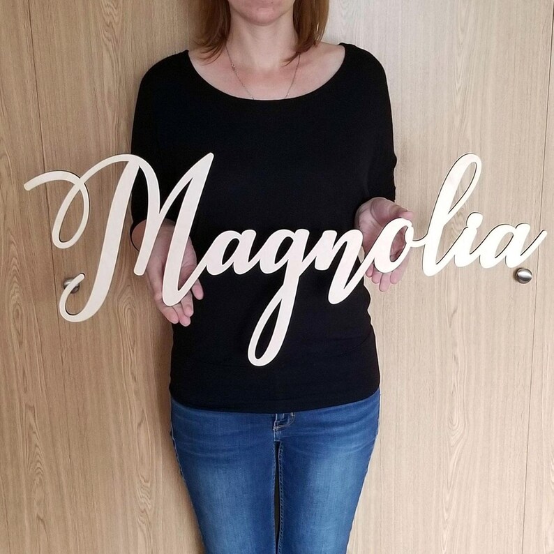 Custom Wooden Name Cutout Sign - Personalized Word Name Phrase Cutout ...
