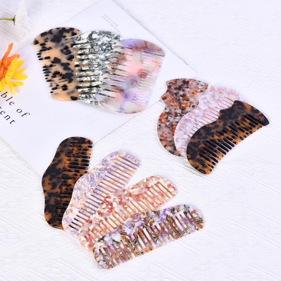 Portable Tortoise Hair Comb, Acetate Hair Comb, Shower Detangling Comb ...
