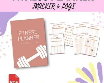 Digital Fitness Planner Printable | Daily Workout Log, Meal Plan ...