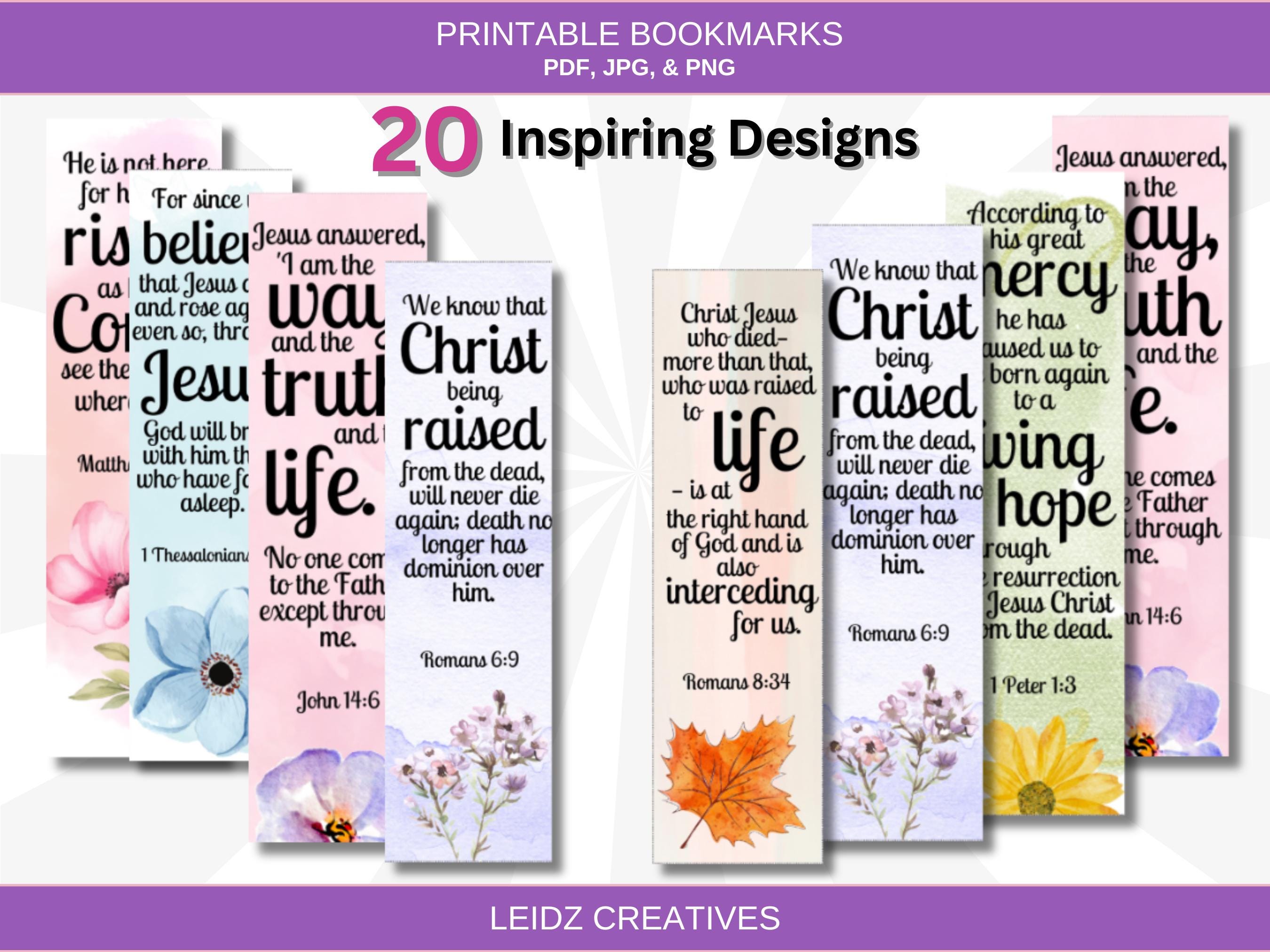 Easter Bible Verse Bookmarks – Printable Digital Download - Etsy Australia