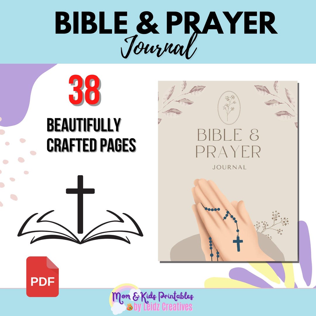 Bible and Prayer Journal | Digital & Printable | Faith Planner | Bible ...