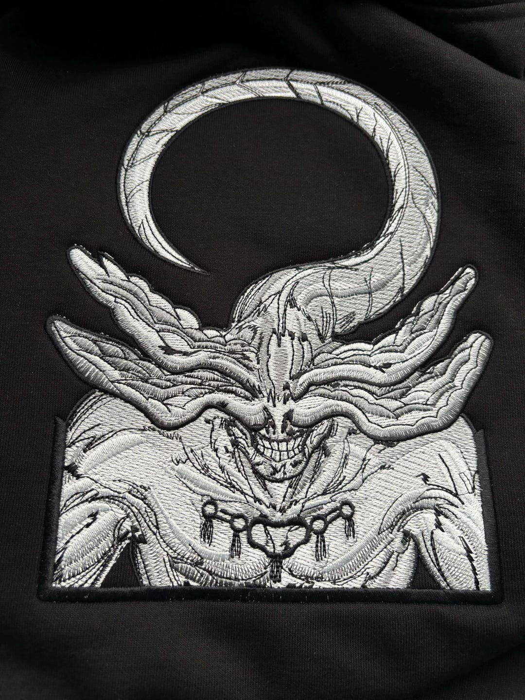 Mahoraga Anime Embroidery Hoodie Jujutsu Kaisen Streetwear Embroidered ...