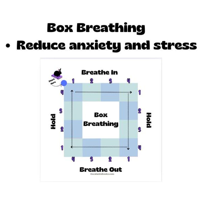 Box Breathing Worksheet - Etsy