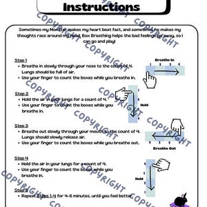Box Breathing Worksheet - Etsy