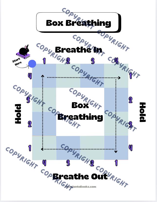 Box Breathing Worksheet - Etsy