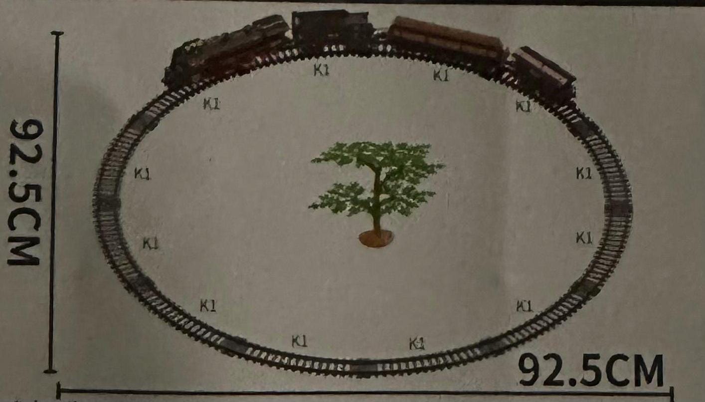 Electric Christmas Train Set, Classic Train Decor, Metal Steam ...