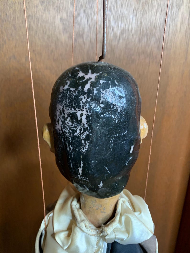 Vintage Marionette Jester Clown- Handmade Original Professional Puppet ...