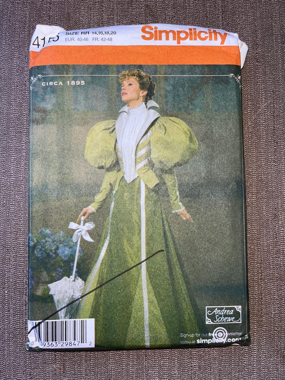 Simplicity Sewing Pattern 4156 Misses 1895 Edwardian Puff Sleeve 6-12 ...