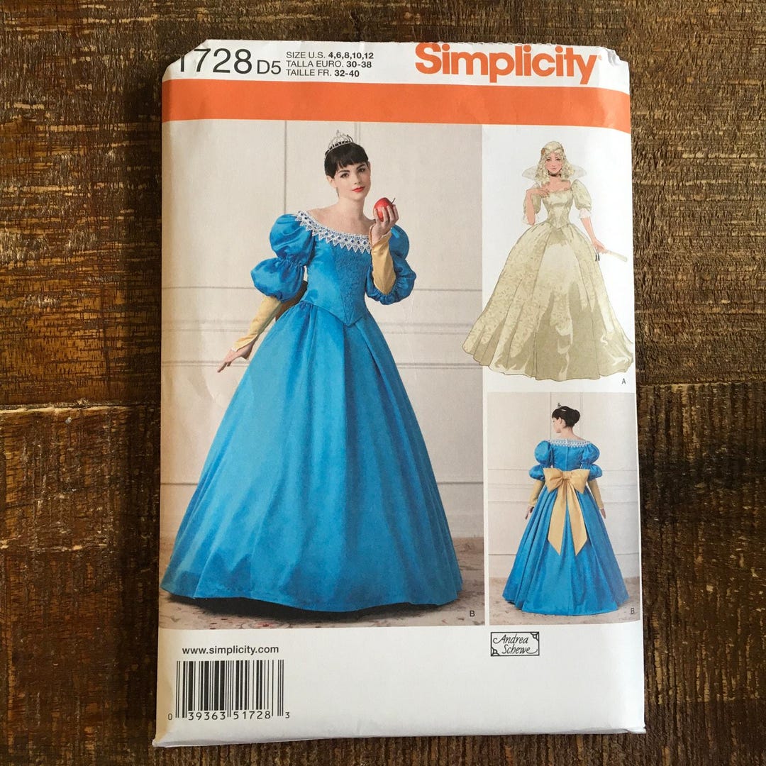 Simplicity Sewing Pattern 1728 Victorian Princess Mirror Snow White 4 ...