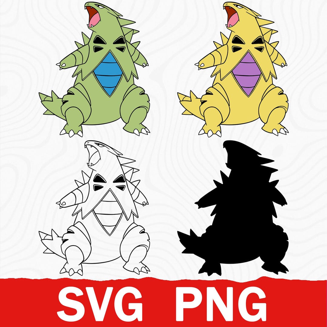 TYRANITAR Shiny Pokemon Vector, Pokemon SVG, Pokemon Png, Tyranitar ...
