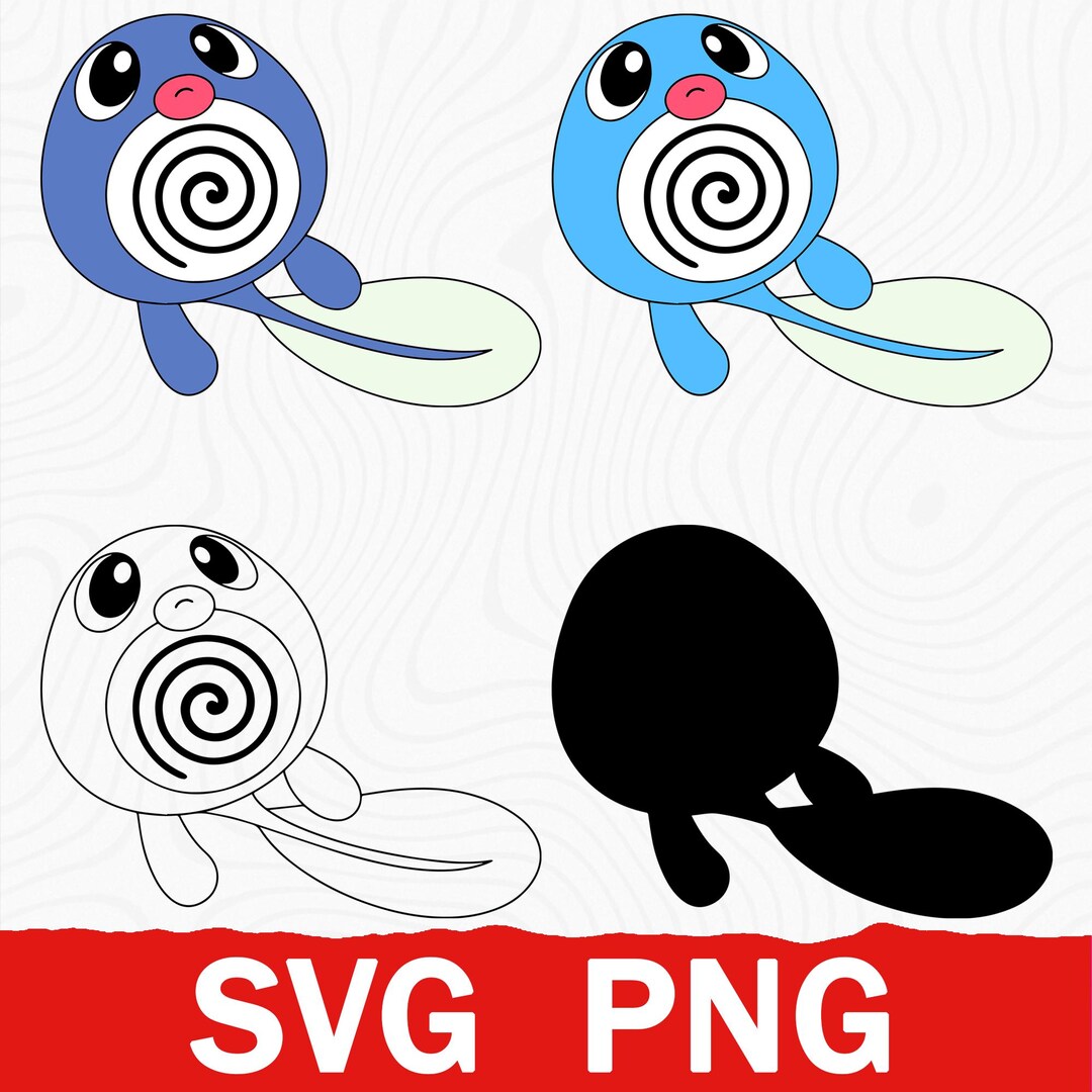 POLIWAG Shiny Pokemon Vector, Pokemon SVG, Pokemon Png, Poliwag Graphic ...