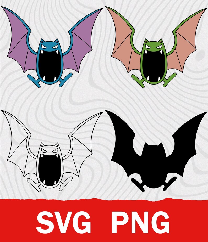 GOLBAT Shiny Pokemon Vector, Pokemon SVG, Pokemon Png, Golbat Graphic ...