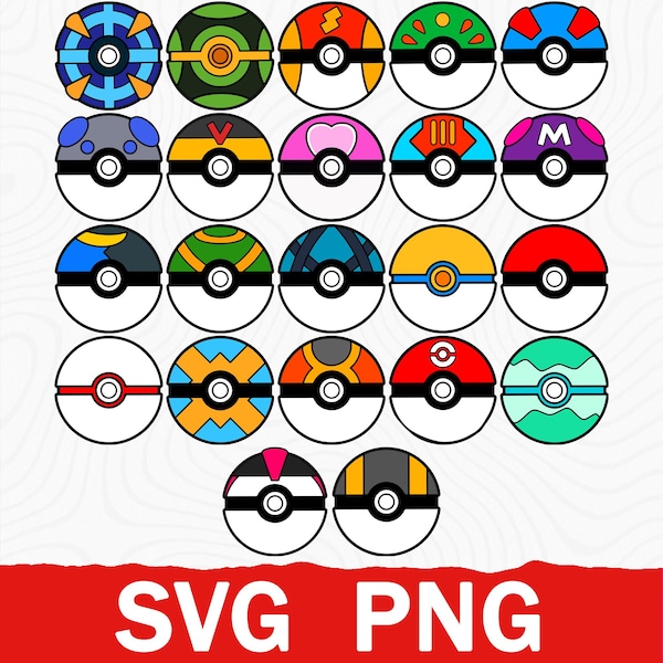 Pokeball Svg - Etsy