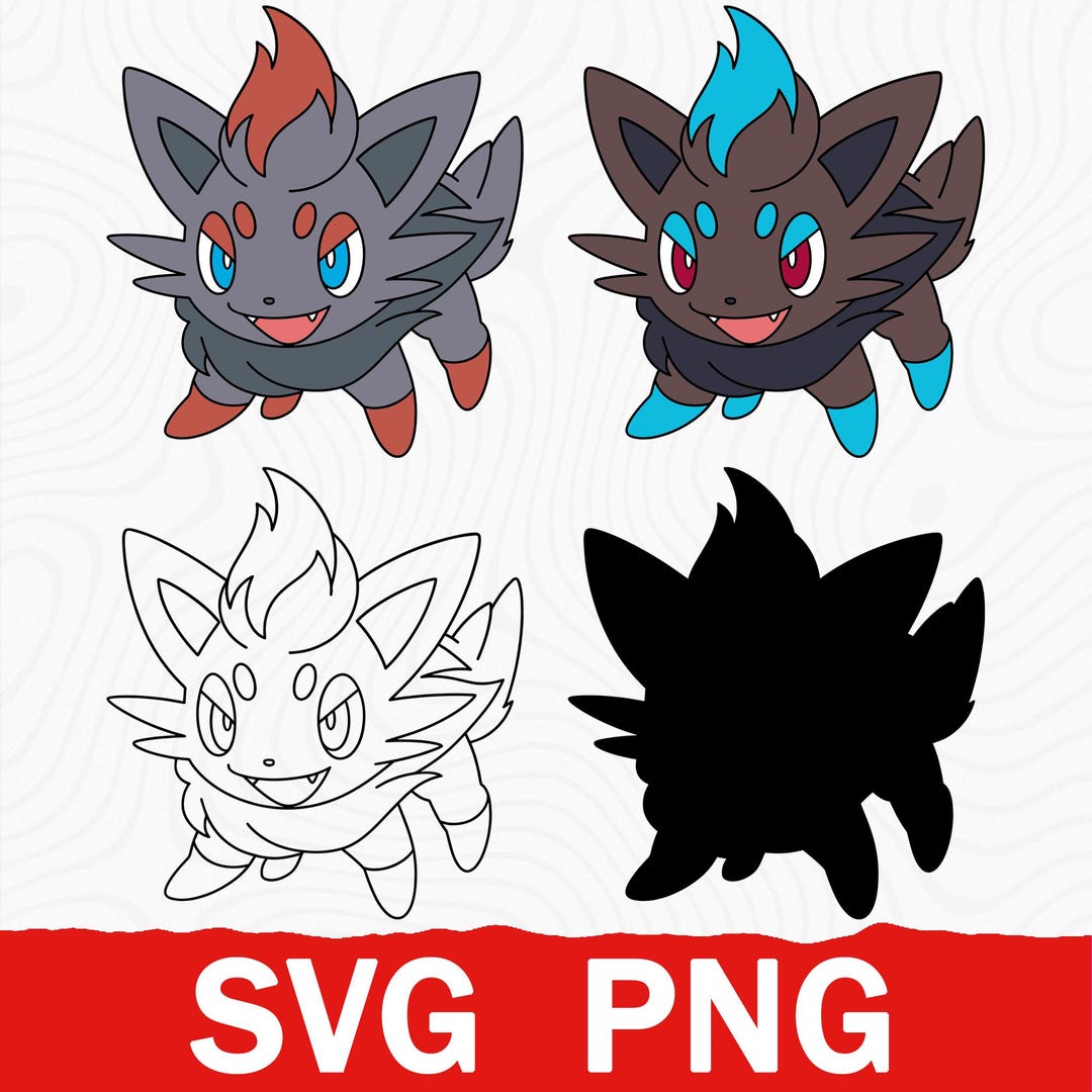 ZORUA Shiny Pokemon Vector, Pokemon SVG, Pokemon Png, Zorua Graphic ...