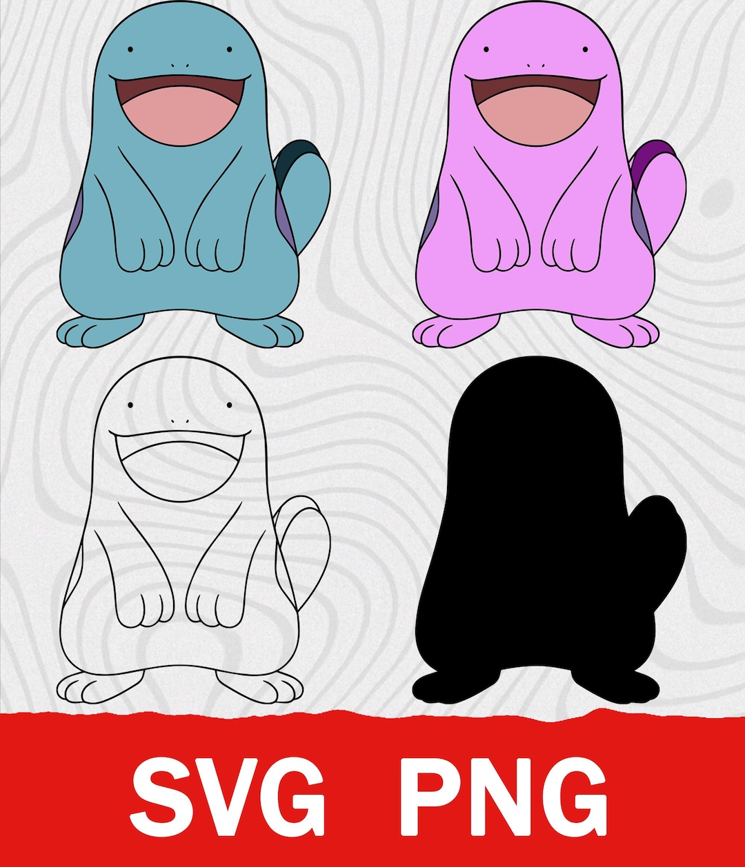 QUAGSIRE Shiny Pokemon Vector, Pokemon SVG, Pokemon Png, Quagsire ...
