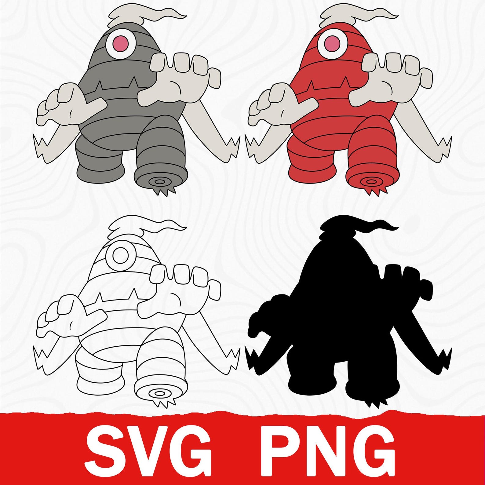 DUSCLOPS Shiny Pokemon Vector, Pokemon SVG, Pokemon Png, Dusclops ...