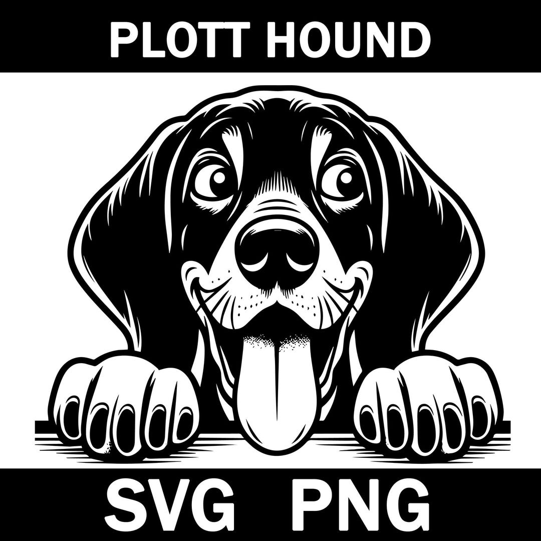 Plott Hound Peeking Dog Svg, Png, Instant Download - Etsy