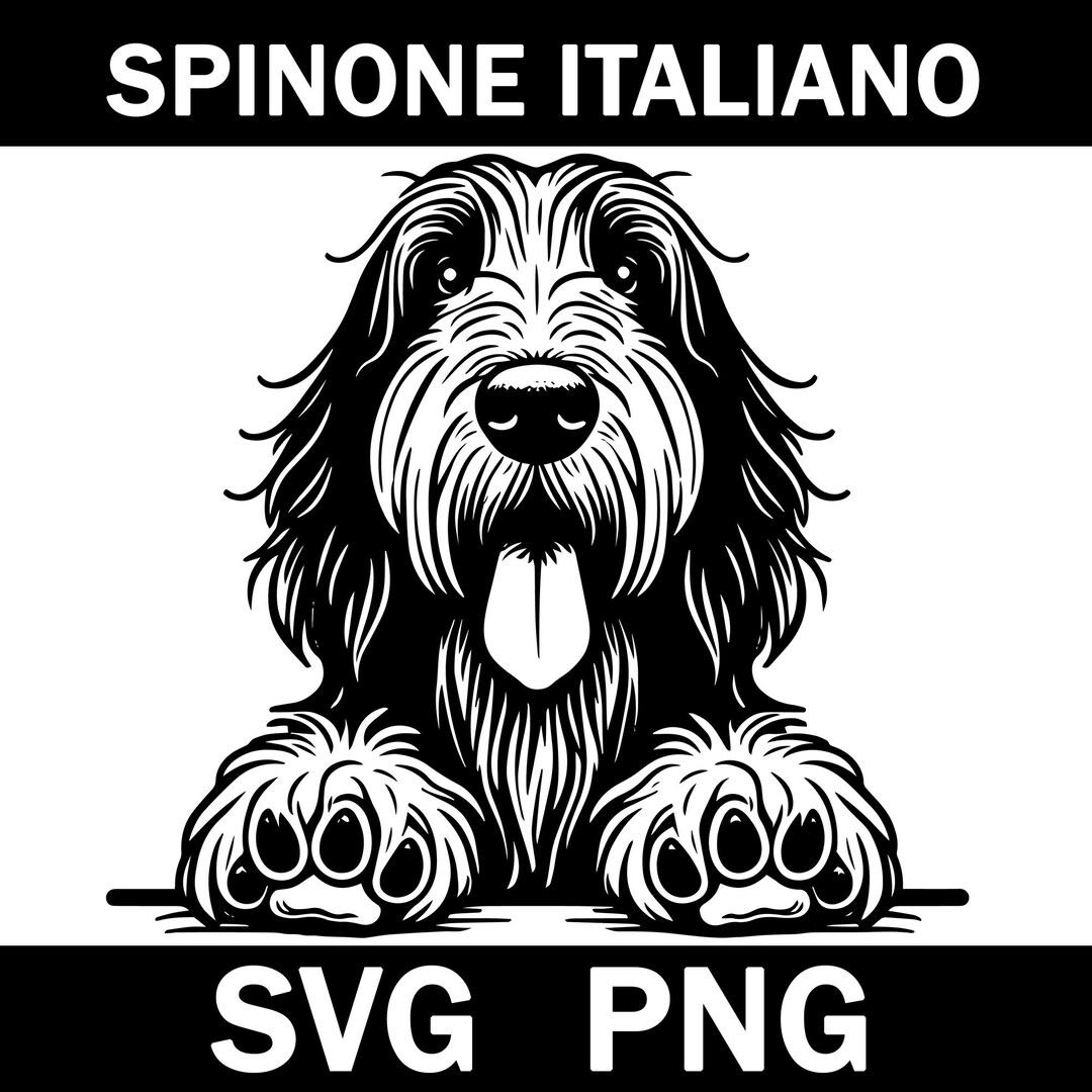 Spinone Italiano Peeking Dog Svg, Png, Instant Download - Etsy