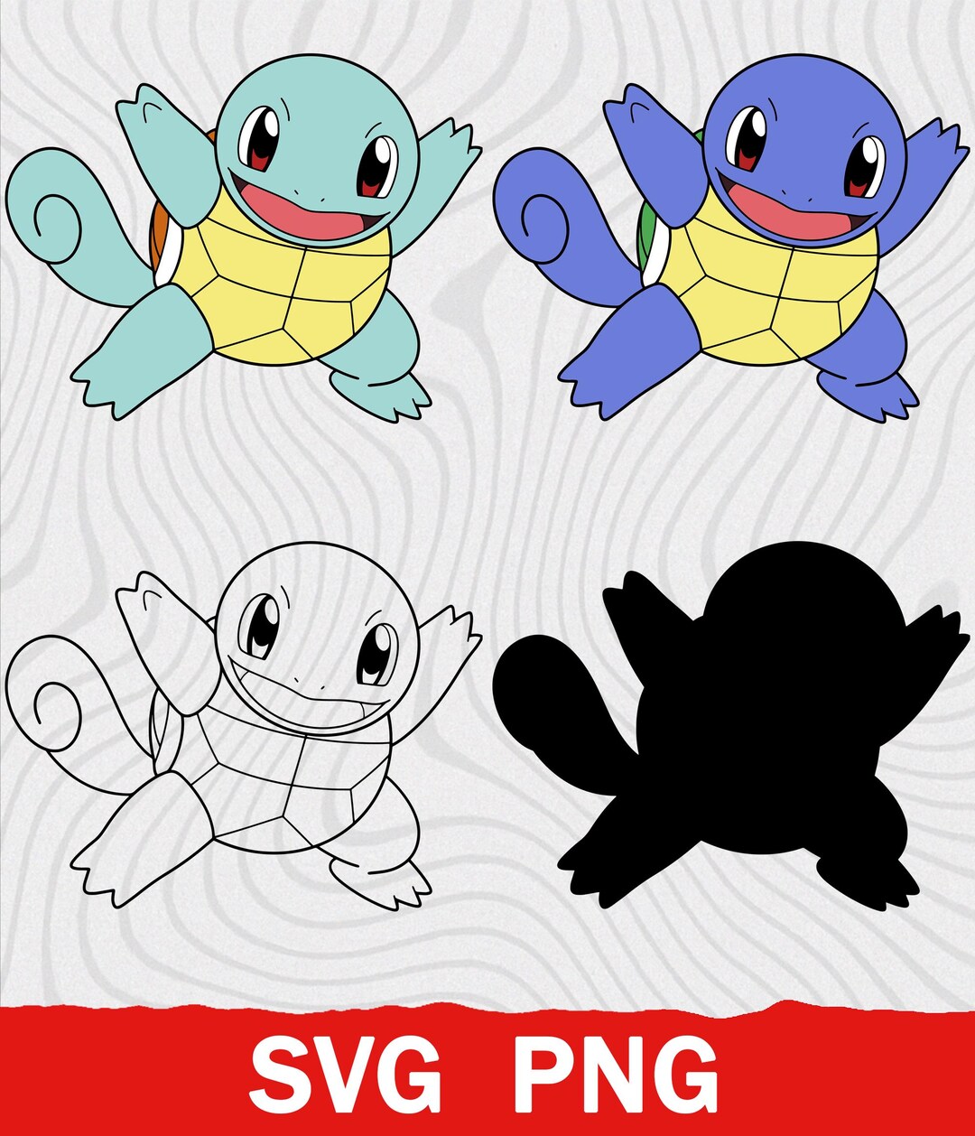 SQUIRTLE2 Shiny Pokemon Vector, Pokemon SVG, Pokemon Png, Squirtle ...