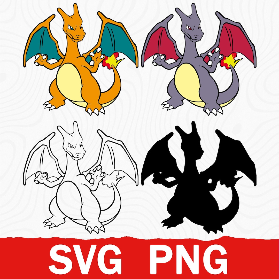 CHARIZARD Shiny Pokemon Vector, Pokemon SVG, Pokemon Png, Charizard ...