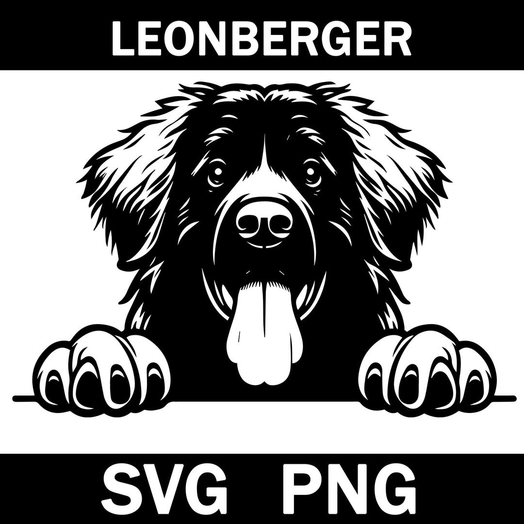 Leonberger Peeking Dog Svg, Png, Instant Download - Etsy